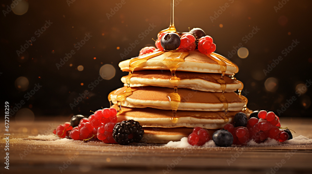pancake border background Stock Illustration | Adobe Stock