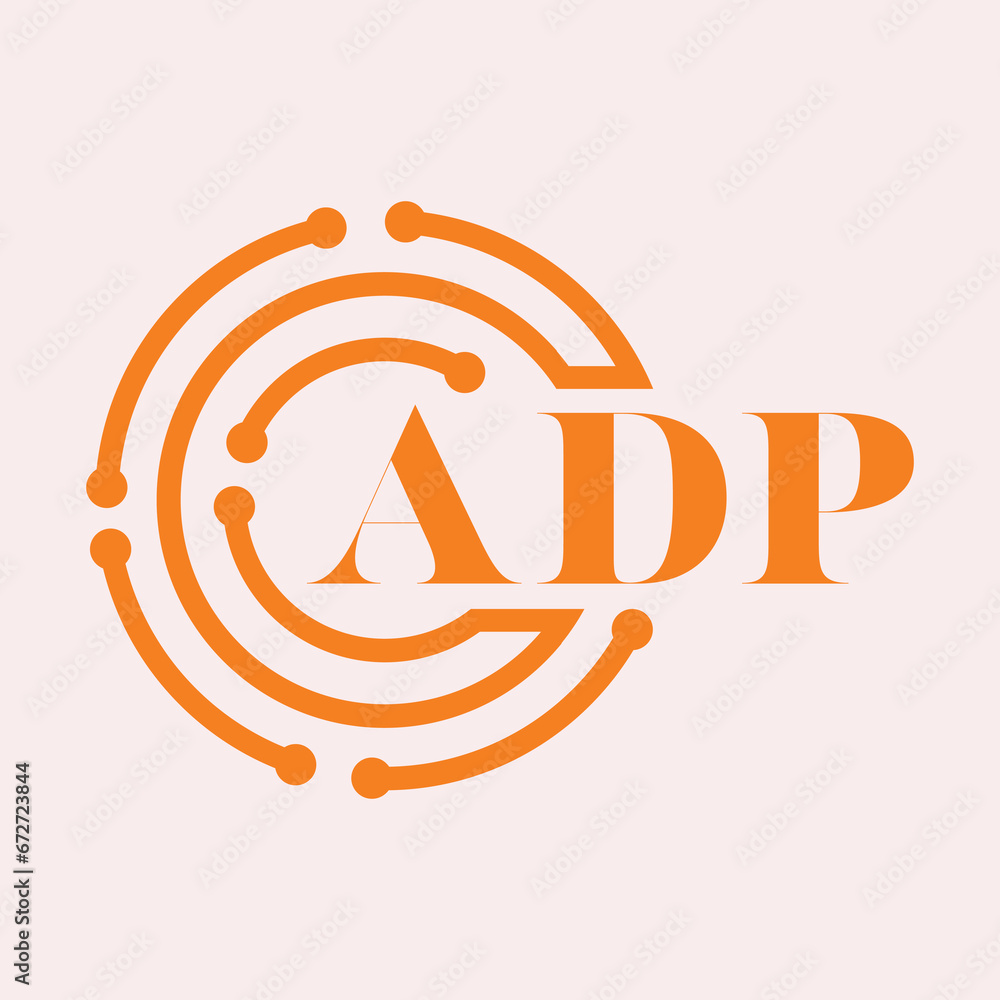 ADP letter design.ADP letter technology logo design on white background ...