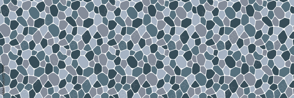 cobblestone paving seamless pattern vector illustration. Pebble ...