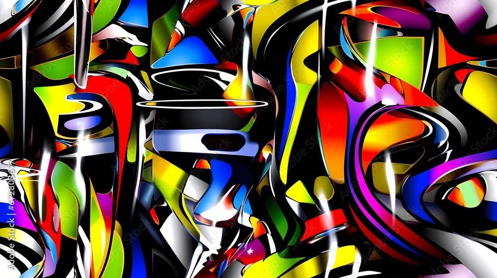 abstract colorful wallpaper design, tiled, perfect as a fancy deskop ...