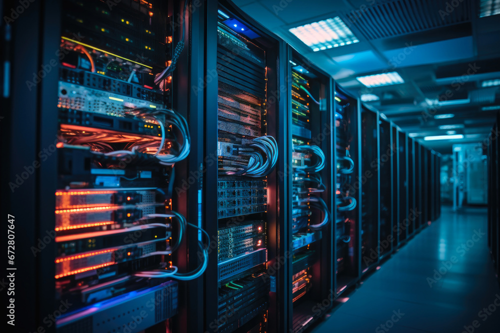 Seamless Data Flow in Modern Data Center Stock Photo | Adobe Stock