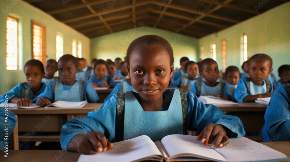 Students learning at classroom, education and school concept Stock ...