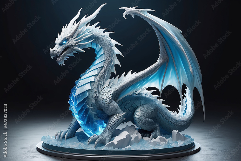 a dragon's power with the chilling beauty of ice with essence of the ...