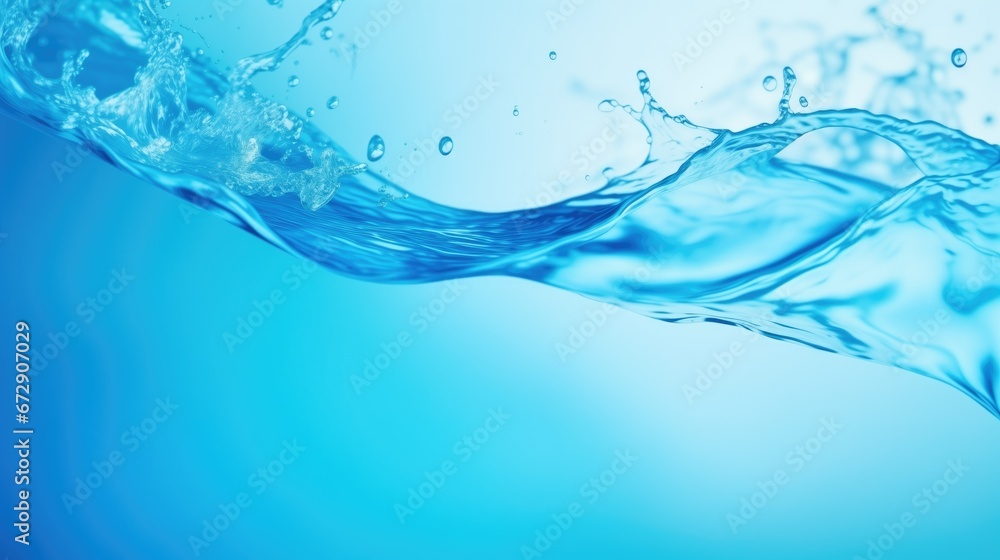 Vibrant blue watercolor painting with a single-colored background ...