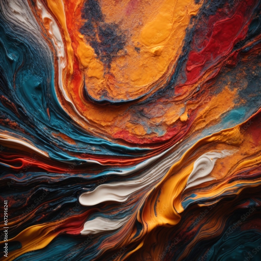 bright, three-dimensional background, spilled paint on the wall ...