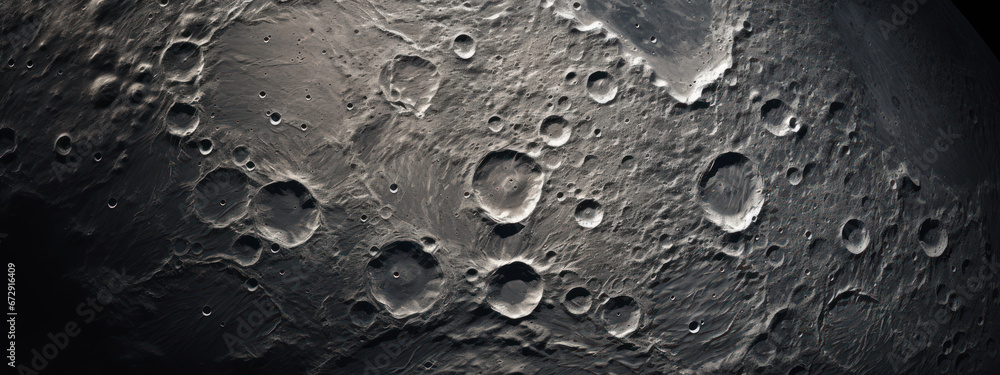 Detailed moon surface with craters and textures. Stock Photo | Adobe Stock