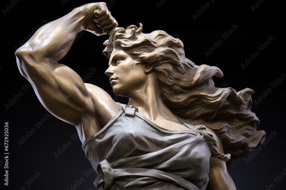 Powerful and confident woman sculpture symbolizing gender equality ...