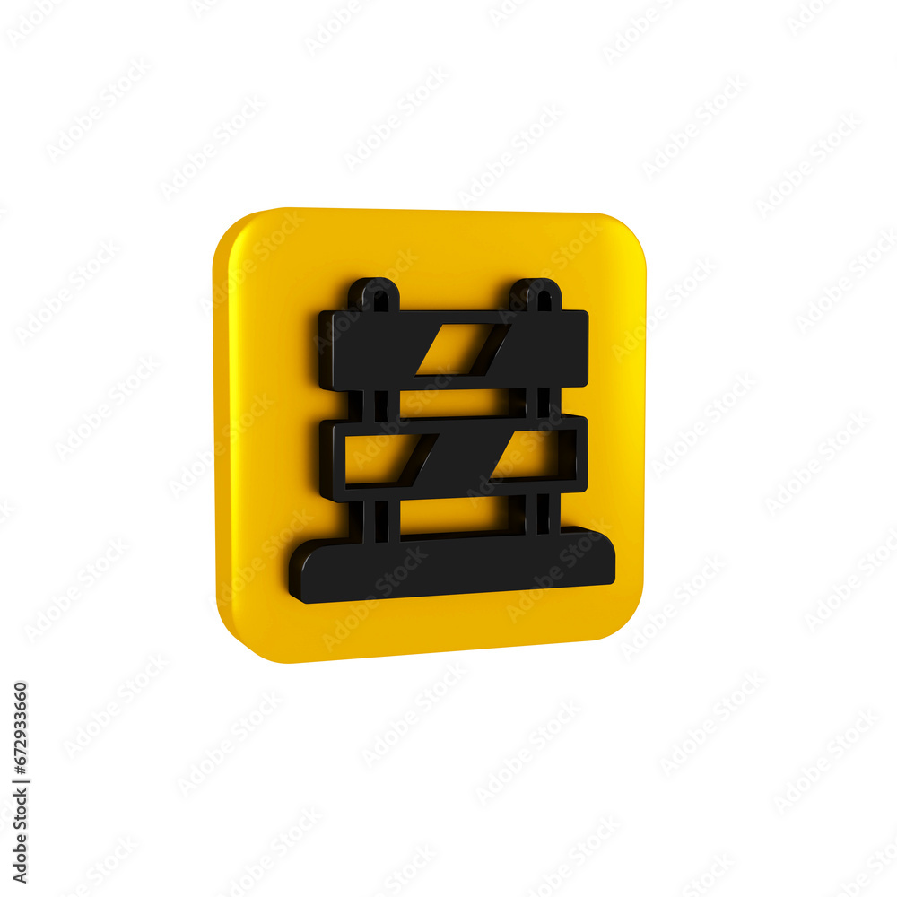 Black End of railway tracks icon isolated on transparent background ...