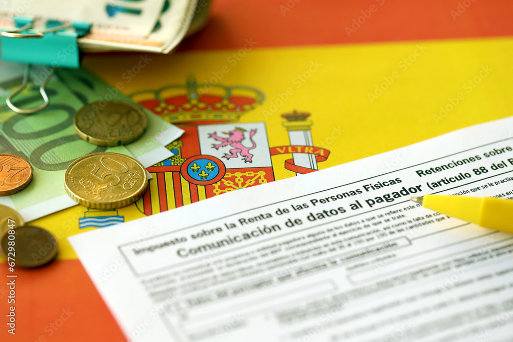 Modelo 145 spanish tax form dedicated to personal income tax IRPF for ...