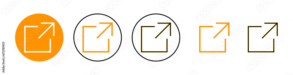 External link icon set for web and mobile app. link sign and symbol ...