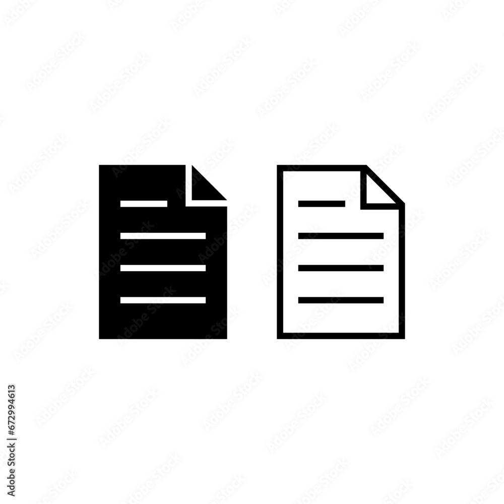 Paper document stack line icon, outline vector sign, linear pictogram ...