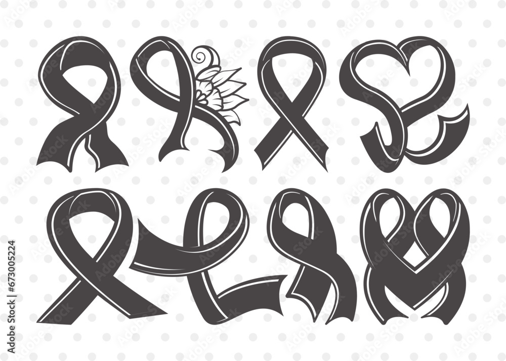 Awareness Ribbon Clipart SVG Cut Files | Breast Cancer Ribbon Svg ...