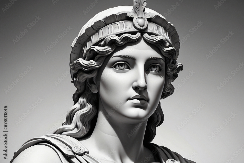 Athena marble statue, the ancient goddess of science and knowledge ...