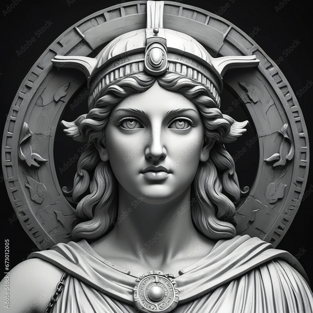 Athena marble statue, the ancient goddess of science and knowledge ...