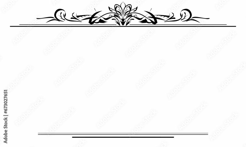 border frame and filigree Illustration design for greeting cards ...