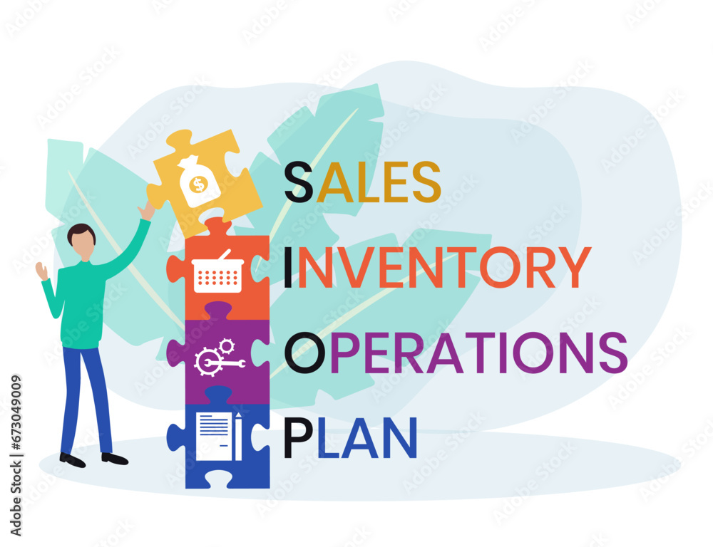 SIOP - Sales Inventory Operations Plan acronym. business concept ...