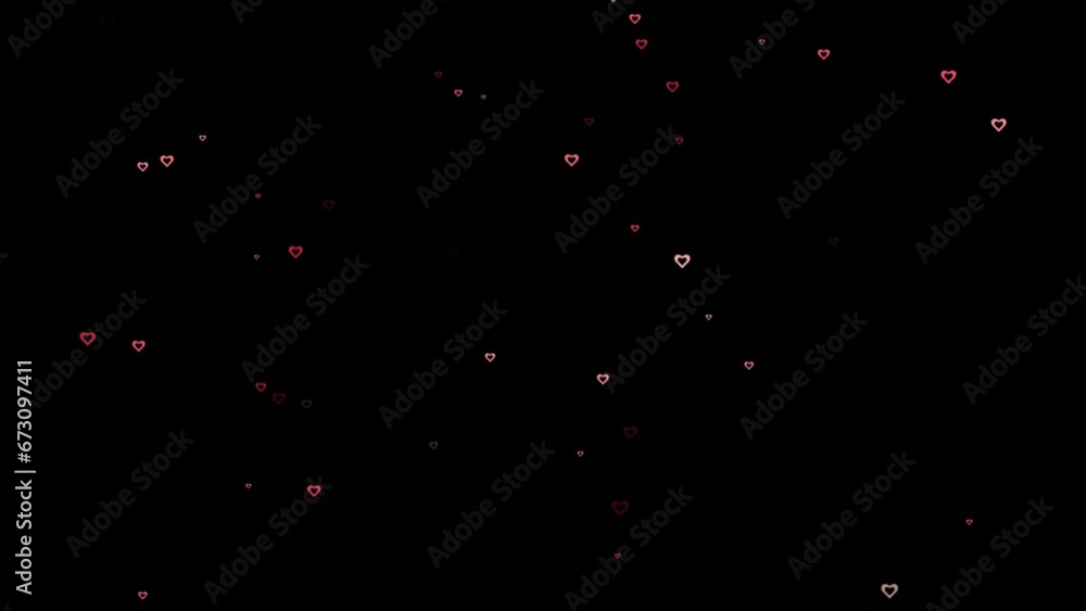 Hearts moving background, shiny hearts, love and marriage concept ...