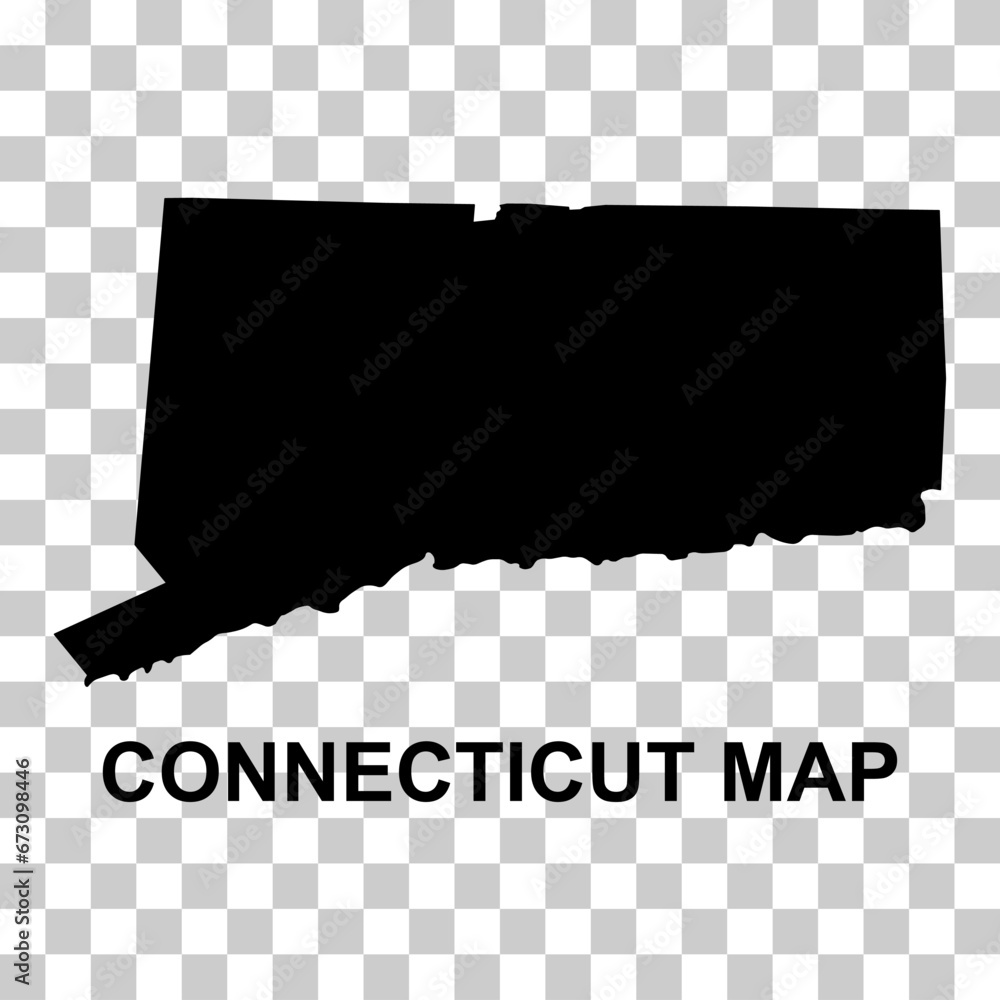 Connecticut map shape, united states of america. Flat concept icon ...