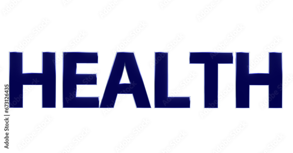 Health Gesundheit blaue plakative exklusive 3D-Schrift, Wohlbefinden ... Health Gesundheit blaue plakative exklusive 3D-Schrift, Wohlbefinden ...