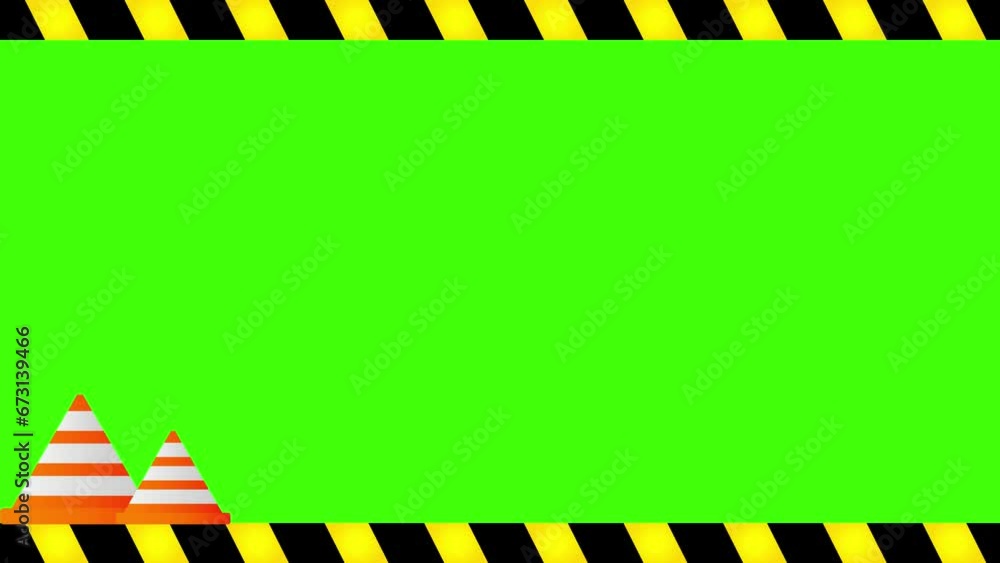 Green screen animated on under construction. Footage animation. On ...