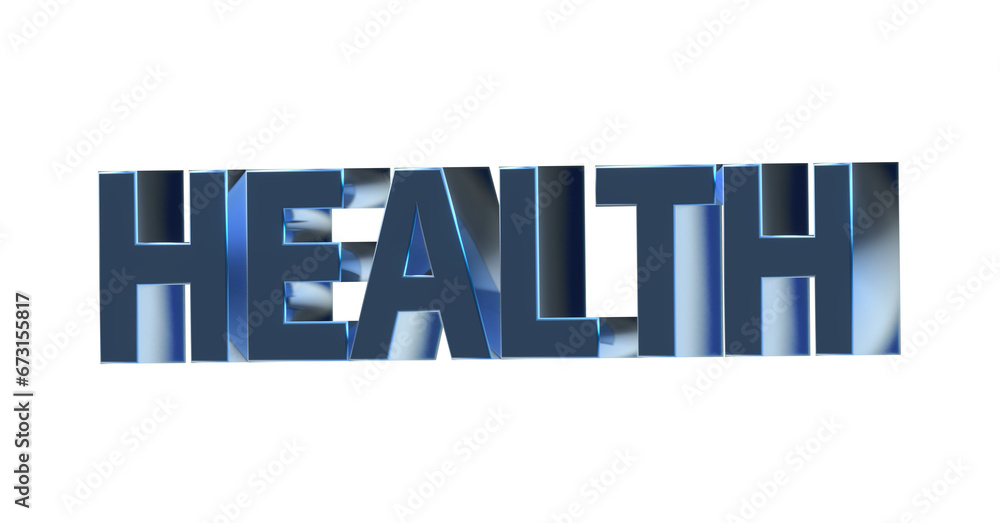 Health Gesundheit blaue plakative exklusive 3D-Schrift, Wohlbefinden ... Health Gesundheit blaue plakative exklusive 3D-Schrift, Wohlbefinden ...