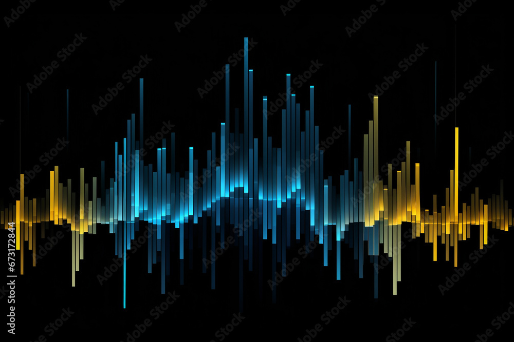 Sound waves modern sound equalizer. Radio wave icons. Volume level ...