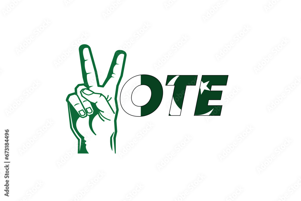 Pakistan Flag Theme Color Victory Hands Vector illustration design for ...