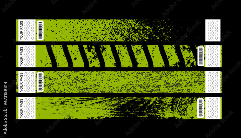 Control pass ticket in hand. Sticker for music concerts, events and ...