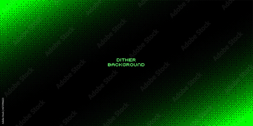 Pixel dither bitmap texture. Abstract pixel smooth gradient transition, 8 bit video game screen ...