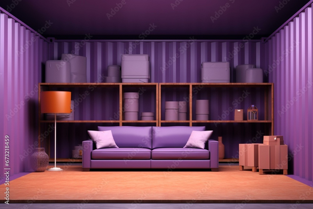 Sectional view of rental storage units 10 by 15 feet, demonstrating ...