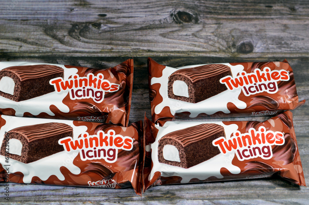 Cairo, Egypt, November 4 2023: Twinkies Icing, Twinkie is an American ...