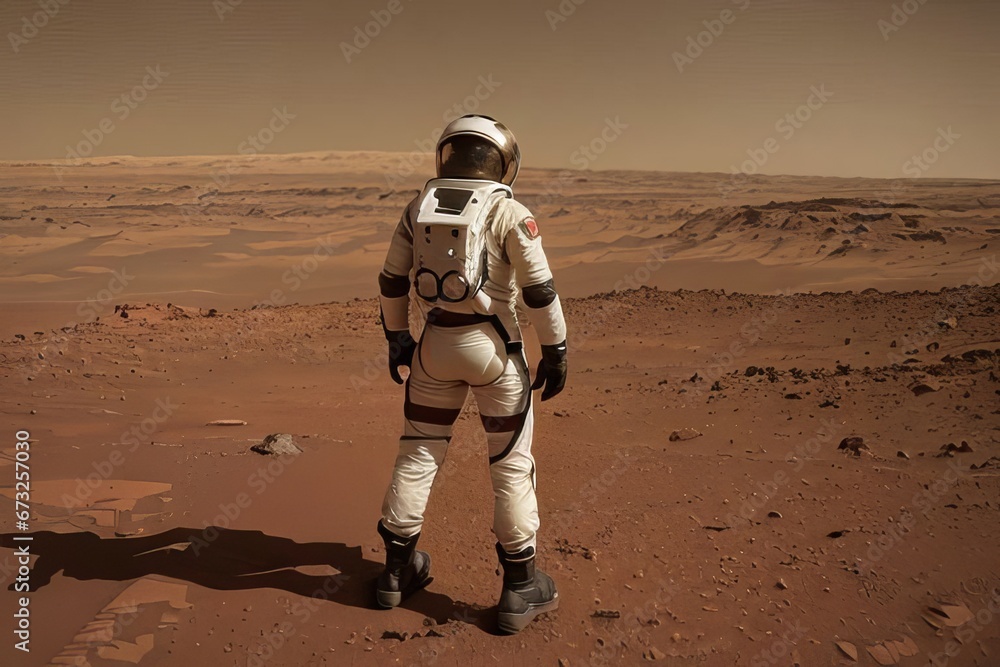 Space. A woman on Mars, A person in space, A woman in an astronaut suit ...