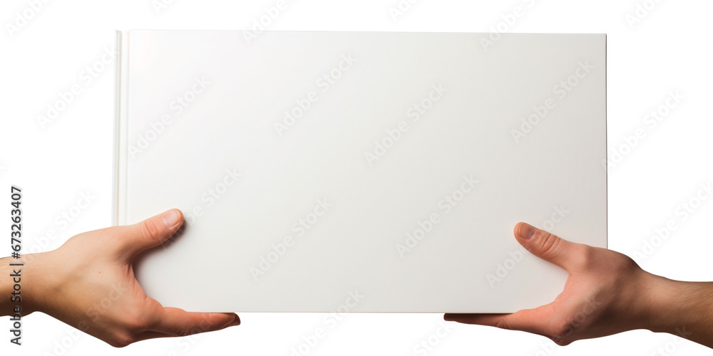 Hands holding blank book cover hands holding blank page Hands holding ...