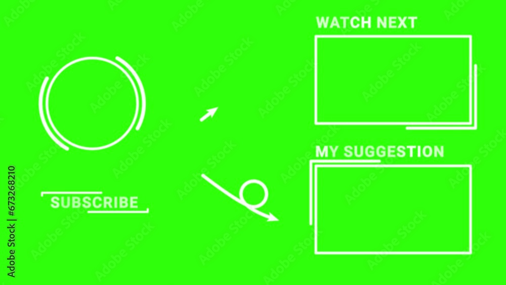 outro end screen video next video my suggestion green screen animation ...