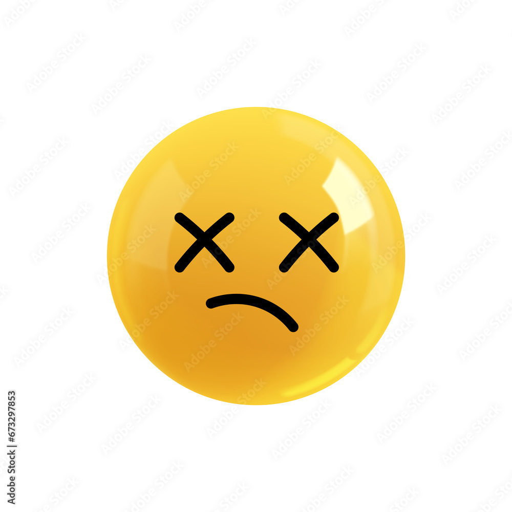 Emoji face upset. Emotion Realistic 3d Render. Icon Smile Emoji. EPS ...