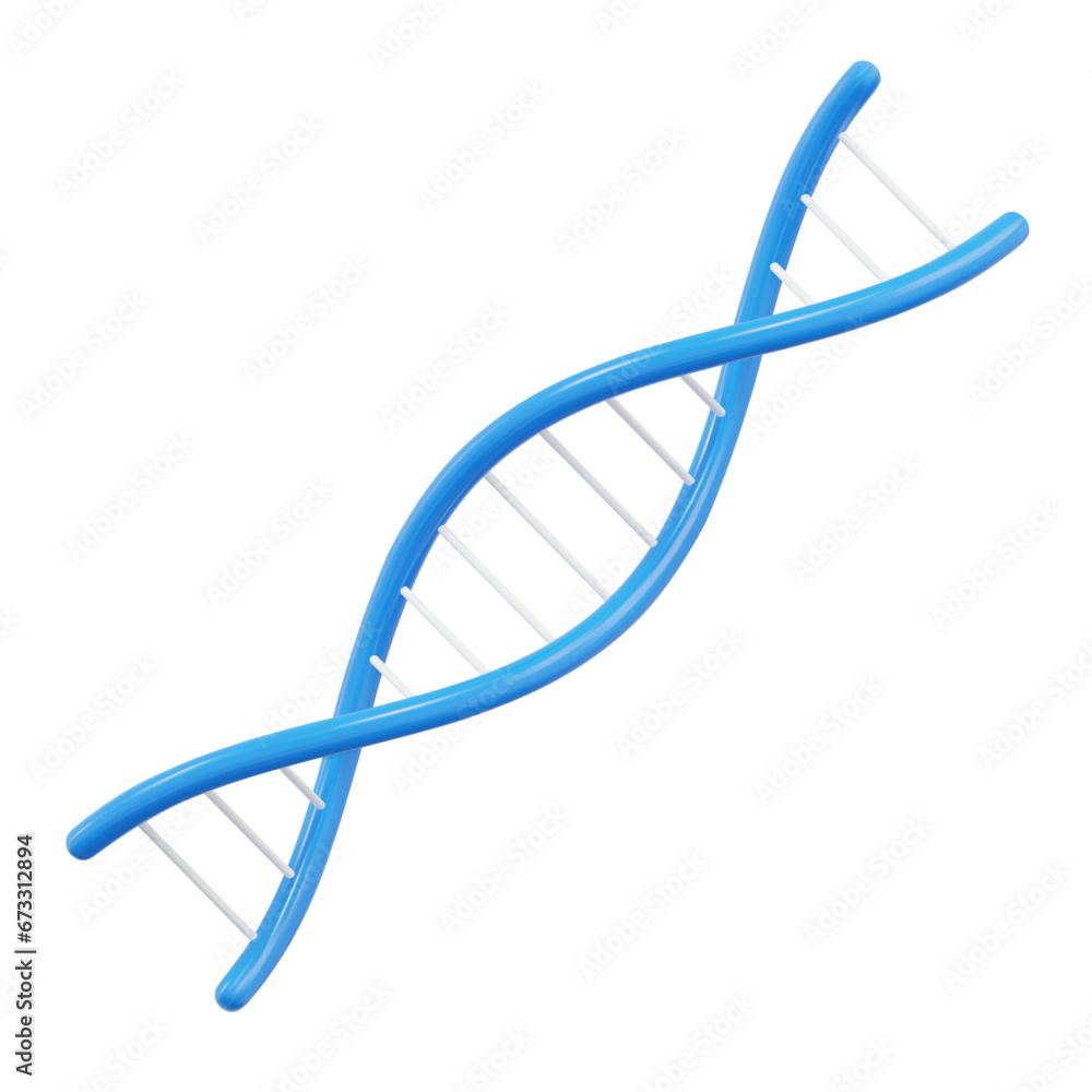Molecular blue dna strand structure icon. 3d stock vector illustration ...