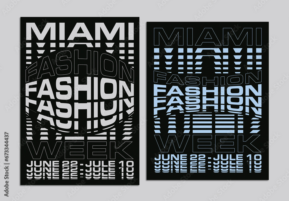 Modern Typographic Poster Layout with Stacked Text Effect Stock ...