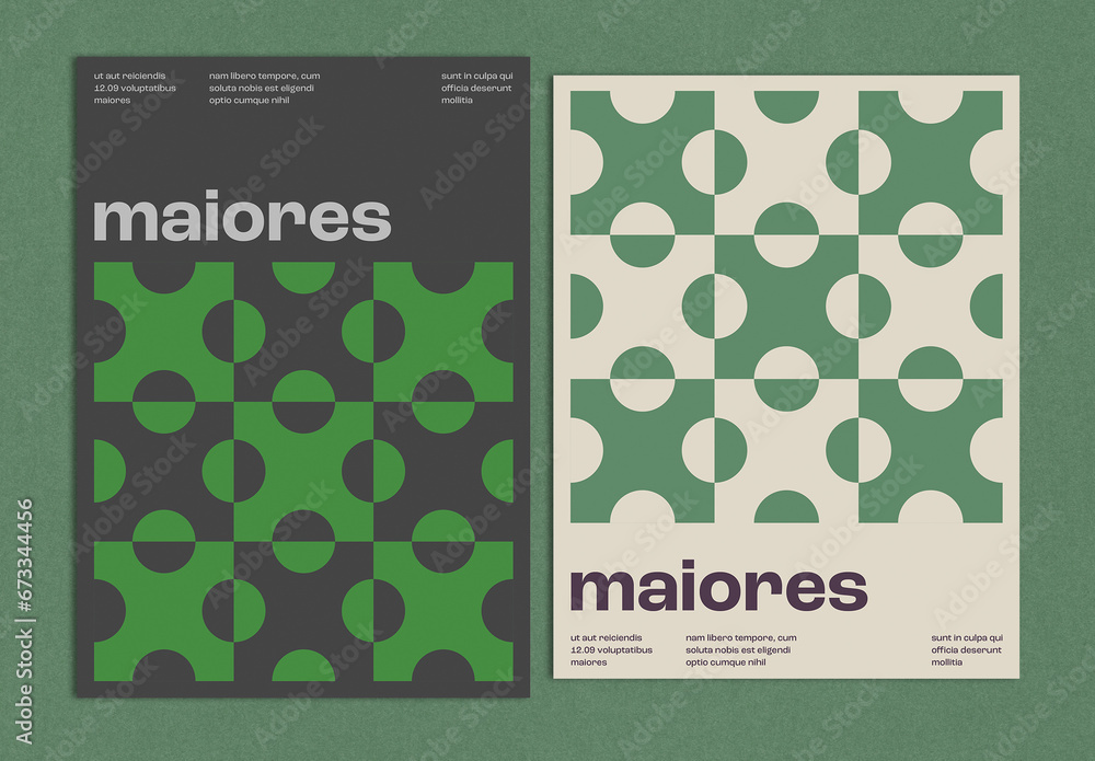 Minimalist Swiss Style Poster Layout Design Stock Template | Adobe Stock