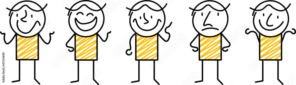 Abstract cartoon people character design comic Faces with various ...