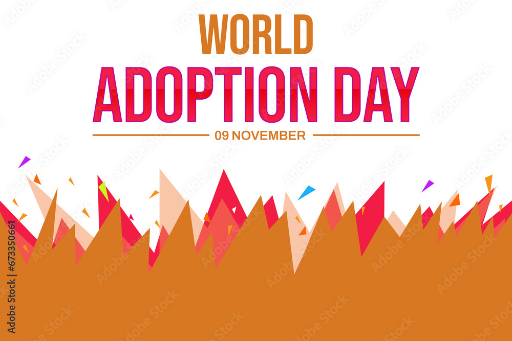 world Adoption day Wallpaper with traditional shapes design design and ...