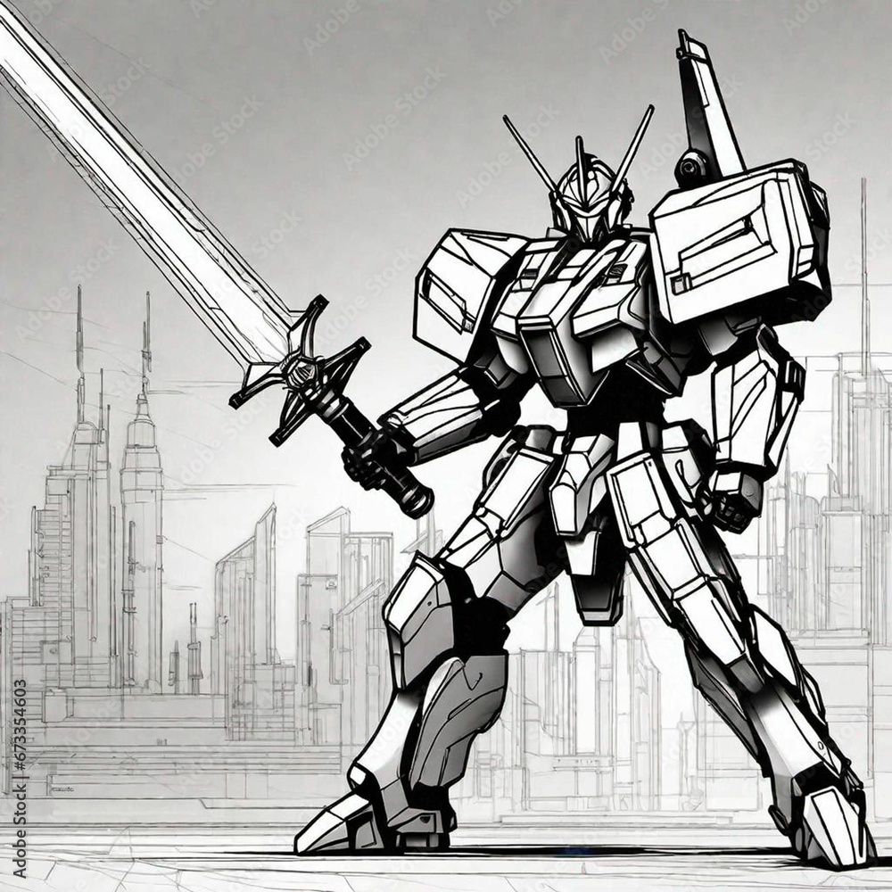 AI generated illustration of a futuristic drawing of a cartoon-style ...