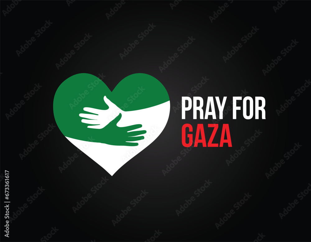 Pray for Gaza, Palestine vector illustration Background. Free Palestine ...