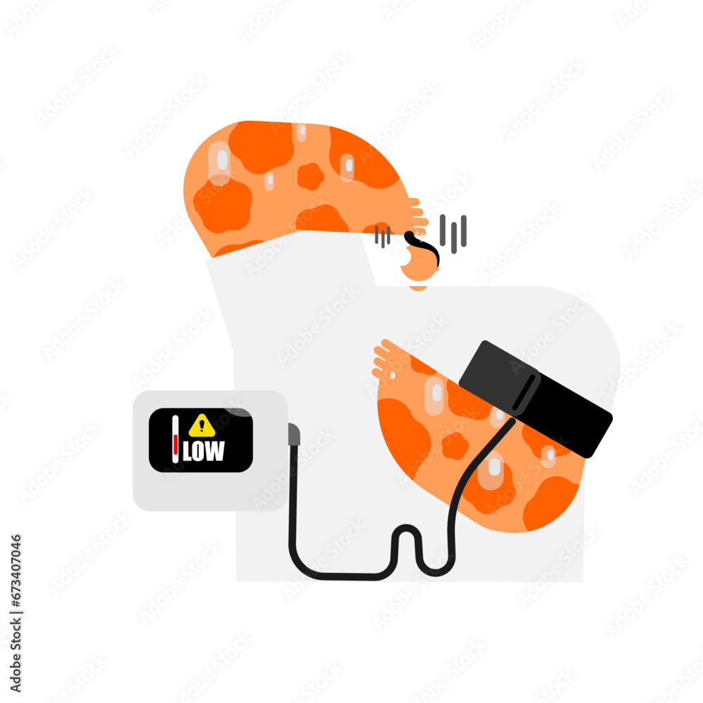 Cartoon character for allergies and anaphylactic shock. Stock Vector ...