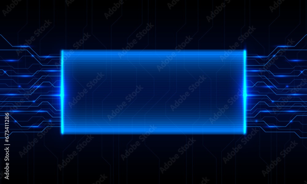 Digital Data moving on Circuit Board and CPU loop backgrounds. Computer ...