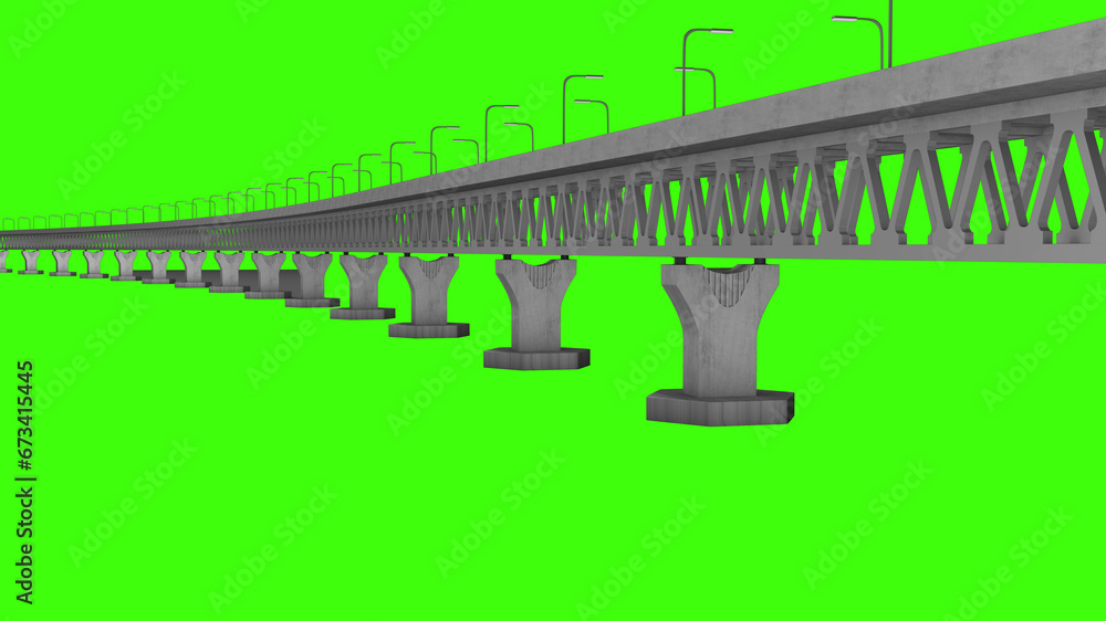 Padma bridge in Bangladesh. Model 3D Render illustration. 3d Model ...