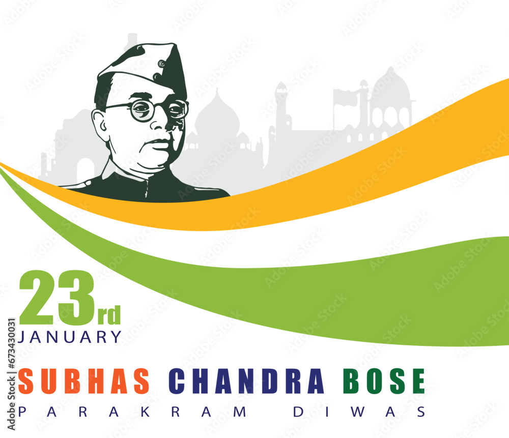 Vector illustration concept of Netaji Subhas Chandra Bose Jayanti 23 ...