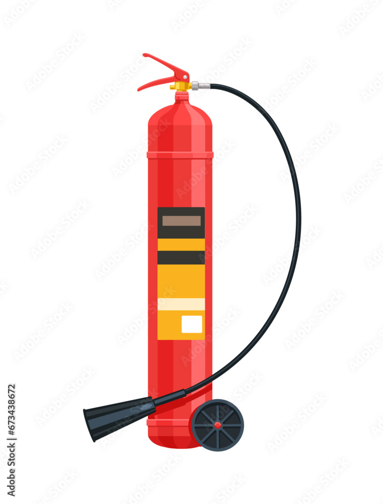 Carbon dioxide fire extinguisher. Flat vector illustration isolated on ...