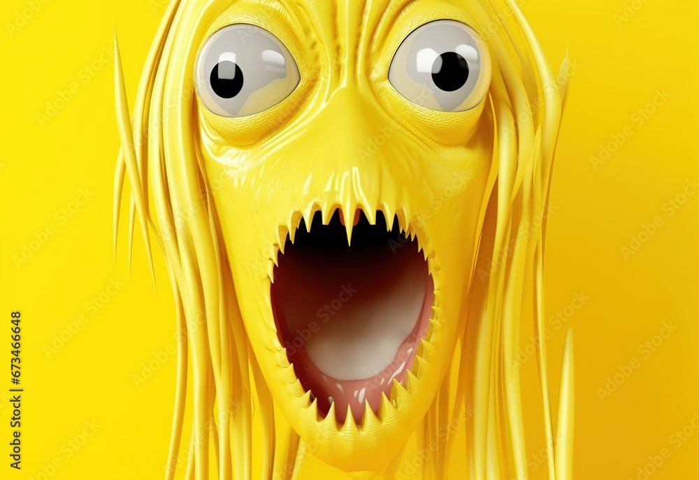 Shocked, scared or startled emoji with mouth wide open and eyes bulging ...