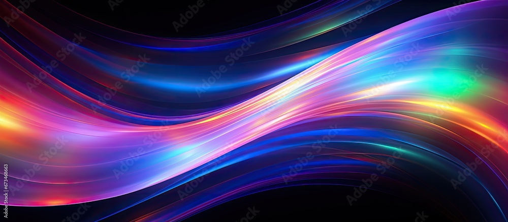 An abstract wallpaper with a shining iridescent effect caused by a ...