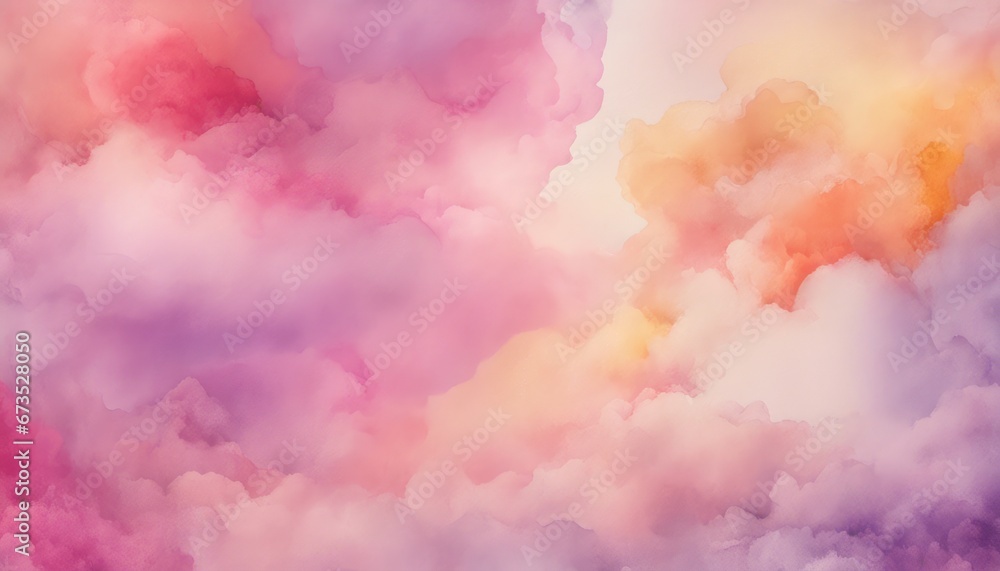 A watercolor painting with a gradual color change from purple to white ...